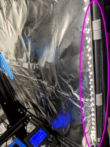 LED Strip Mounting Rail for Creality soft enclosure by Rpeinhardt 3d model