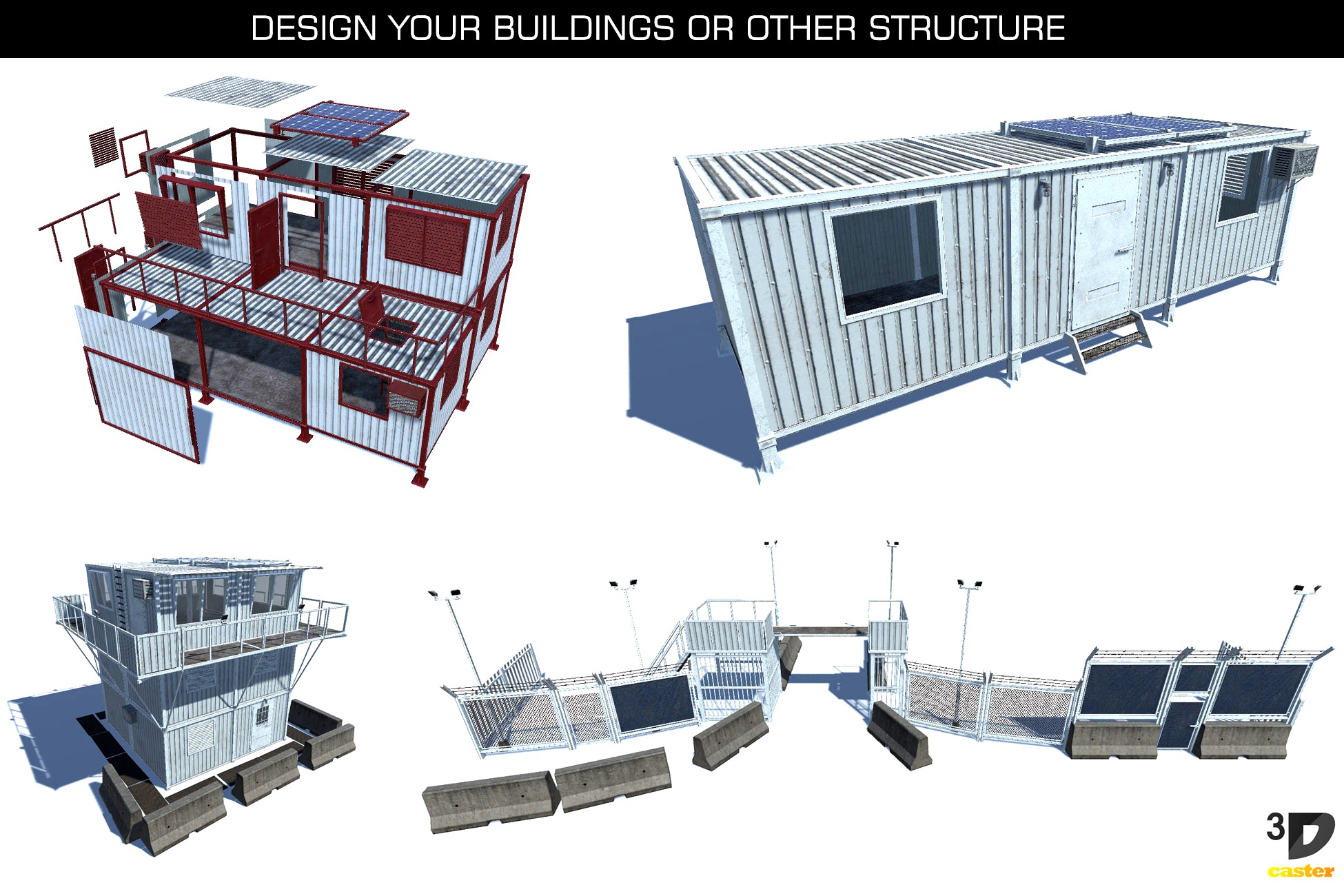 Modular Containers Buildings 3d model