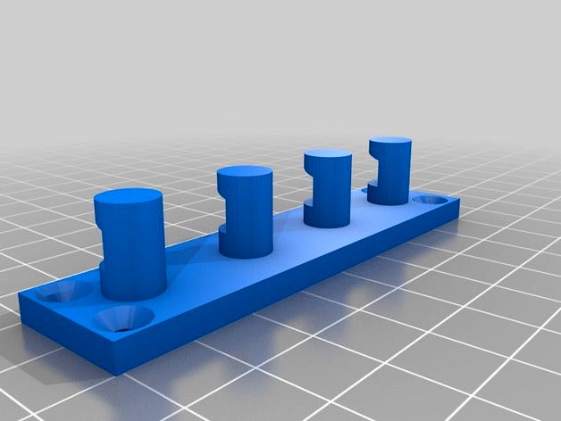 Simple keys holder 4 positions by ikeas 3d model