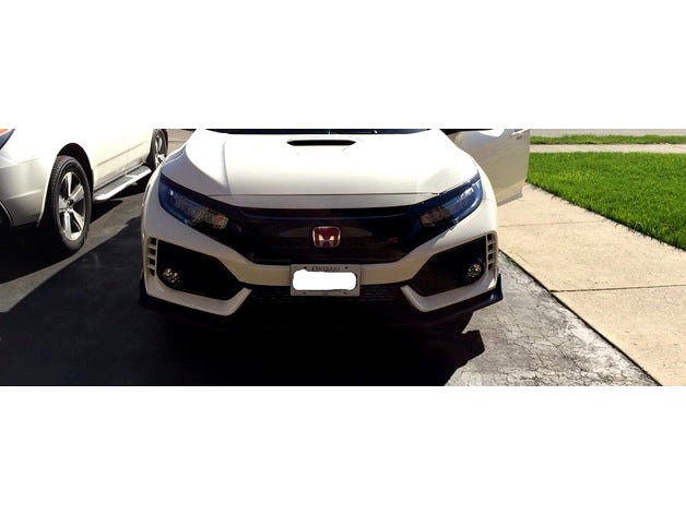 Civic Type R License Plate Bracket Mount by Fastermaster 3d model