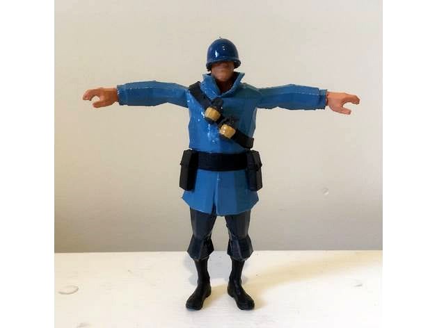 T-Posing Soldier from TF2- 3d printable! by Megawillbot model