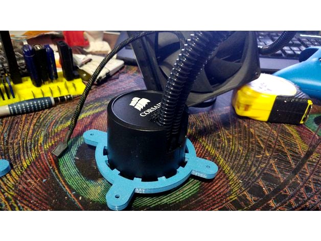 Intel Corsair AIO Retention Bracket 115x by andouk 3d model