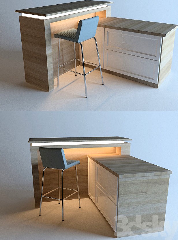 Bar counter 3d model