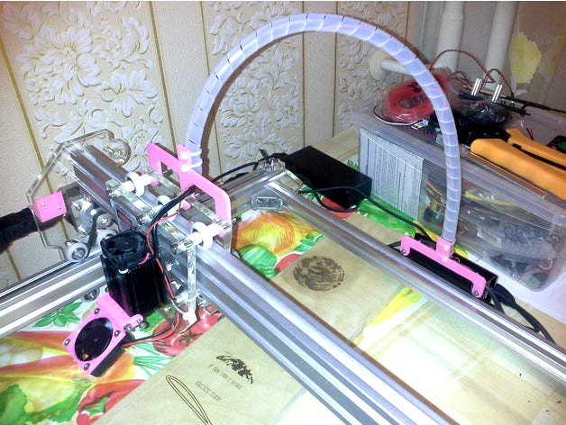 EleksMaker A3 Laser Engraver Cable Holders by Scorpio9999 3d model