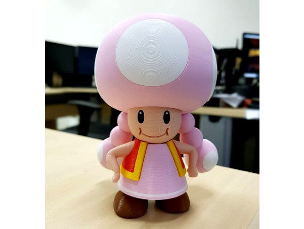 Toadette from Mario games - Multi-color by bpitanga 3d model