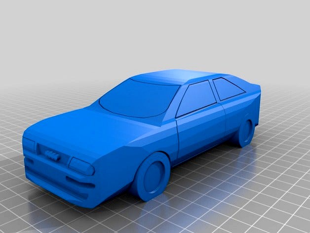 Audi coupe low poly by Tomaser35 3d model