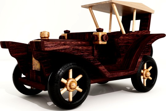 Wooden Clipper 3d model