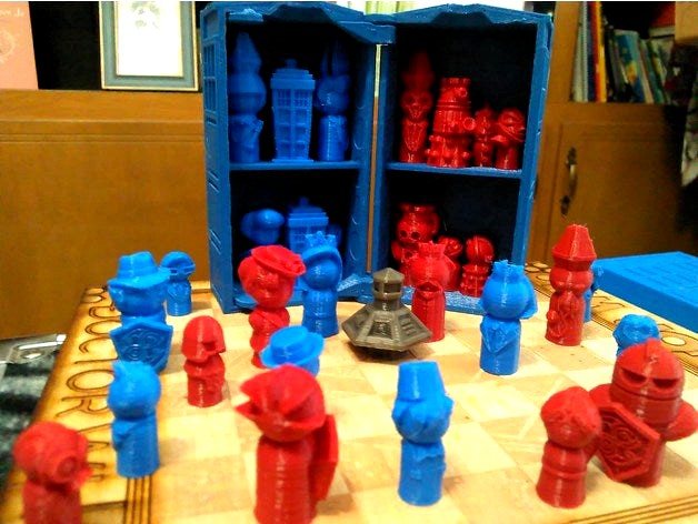 Doctor Who 2018 Chess set case / TARDIS playset by cymon 3d model