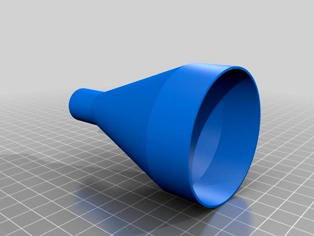 Protein funnel with caps by BeckleyMFG 3d model