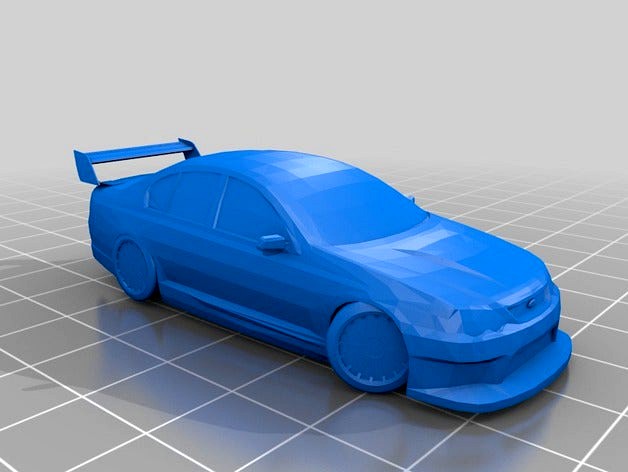 BA BF FORD FALCON V8 SUPERCAR by Woodduckte 3d model