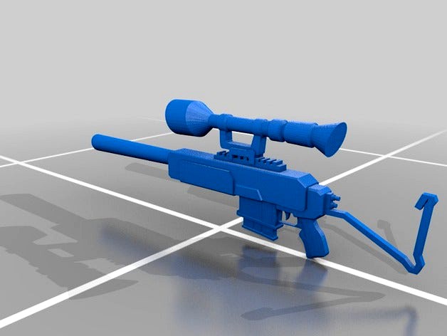 Fortnite Semi Auto Sniper by Kolektiv 3d model