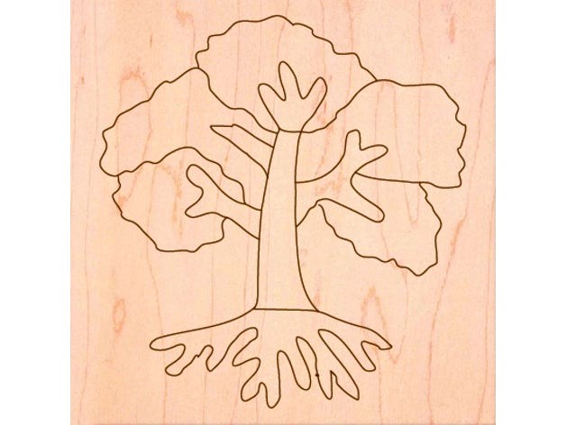 tree puzzle montessori for laser cut by atamblay 3d model