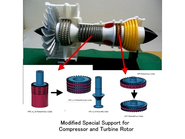 Jet Engine; 2-Spool, Modified Parts by konchan77 3d model