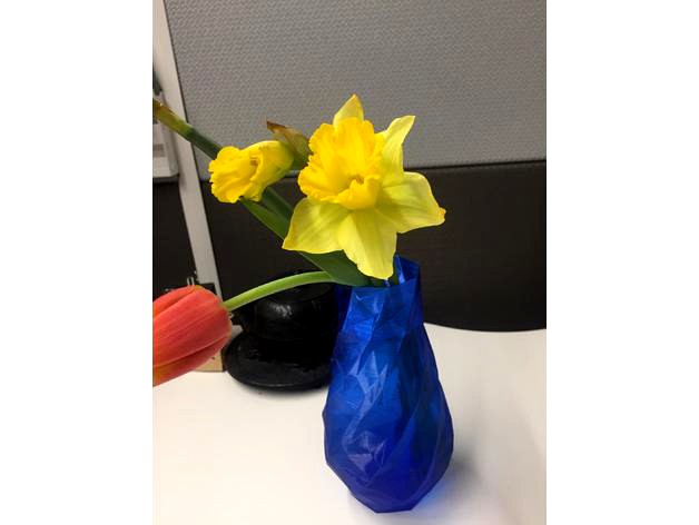 Spiral Low Poly Vase by MasterGrape 3d model