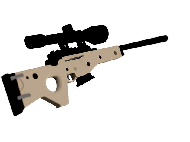 3D Printable Fortnite Bolt-Action Sniper Rifle by ExplodingRedCow model
