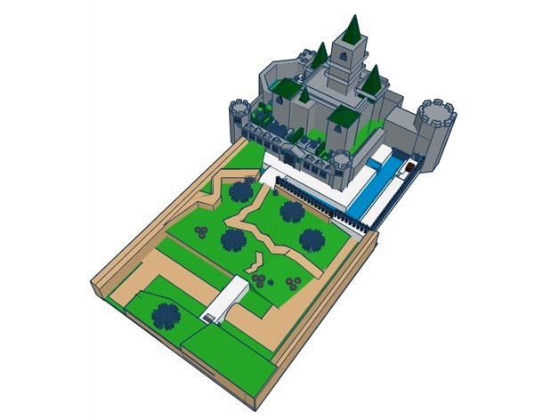 Hyrule Castle (Low Poly) by MintyFries 3d model
