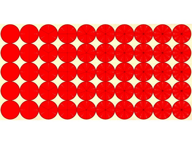 Fraction Circles cut out labeled with box Montessori for laser cut by ...