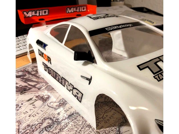 1/10th Scale RC car side mirror by schnullerich 3d model