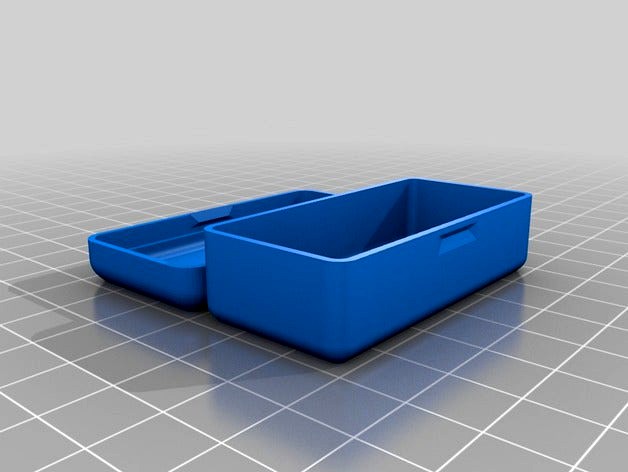 Box with lid held by latches by jprofesorek 3d model