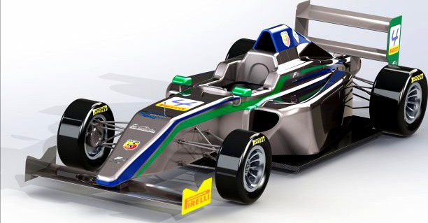 Formula 4 racing car 3D Model