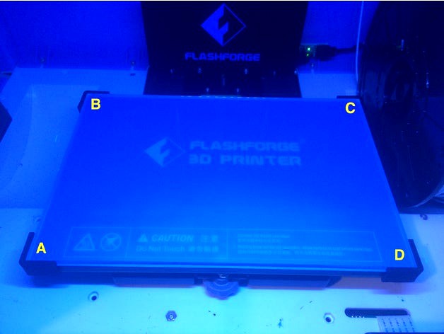 Glass Plate Corner Brackets for Flashforge Inventor 3D Printer by ...