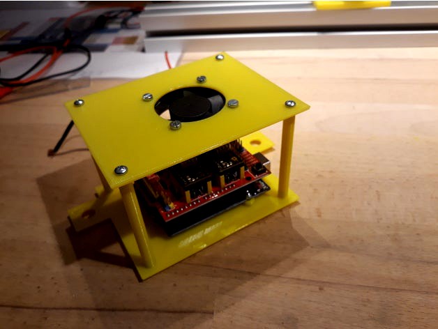Arduino GRBL Shield Enclosure with fan by MightyBird 3d model