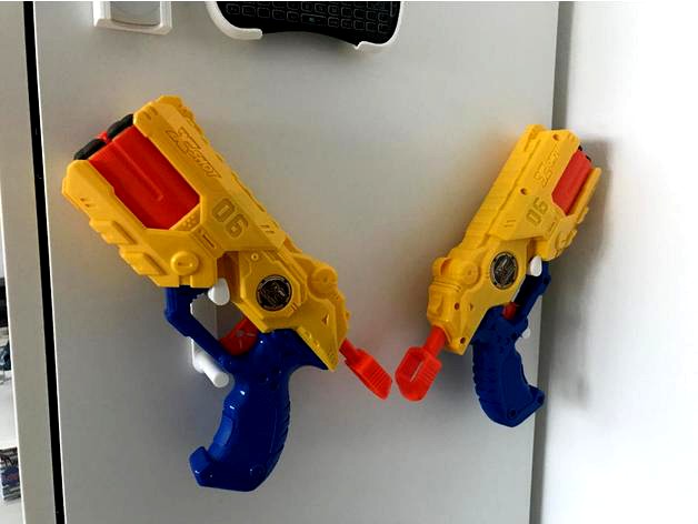 Nerf Gun Wall Mount by OneIdMONstr 3d model