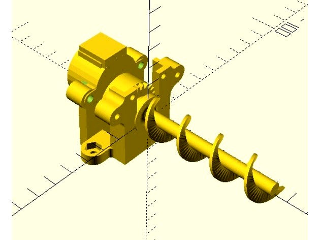 5v Stepper Motor Mount and Auger for "Fish Feeder Project" by TeamKRF ...