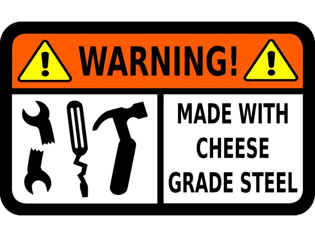 Cheap tool warning sign by PeterFW 3d model