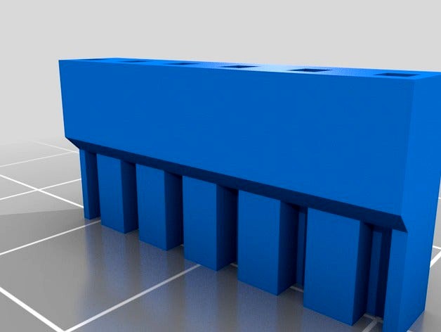 Nema 17 (42mm) stepper motor cable connector (6 pin) by betaxx 3d model