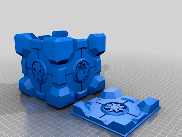 MTG Mana Companion cube Double deck/Commander deck box by n2o1 3d model
