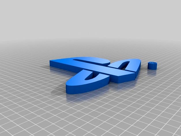 Playstation logo by Iluzieurm 3d model
