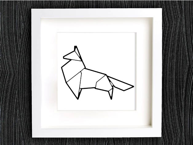 Customizable Origami Fox by mightynozzle 3d model