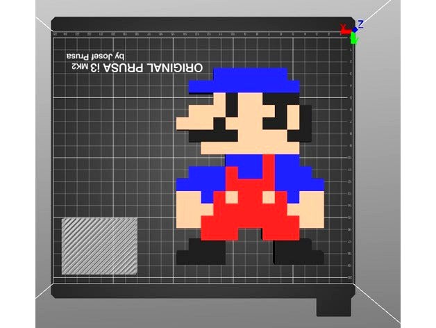 Super Mario Multi Material (2D) by deuxbouh 3d model