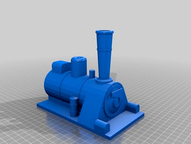 G-scale steam train (without the wheel) by torbenpc 3d model