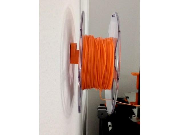 Wall Mount Filament Spool Holder by simonwilson 3d model