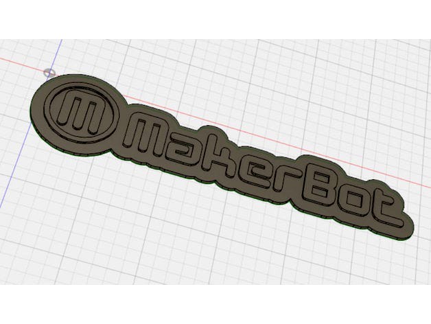 Makerbot logo by xkiki 3d model