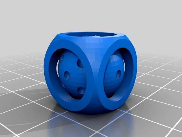 Sphere die/dice by butterfreeism 3d model