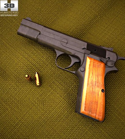 Browning Hi Power 3D Model
