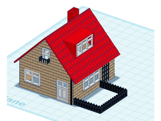 Little house 1:87 scale by 3dcyberuser model