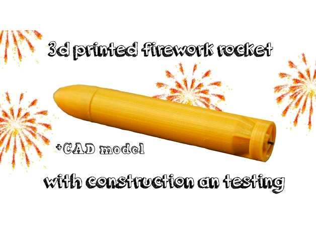 The golden torpedo | 3d printed firework rocket by ultimartinum model