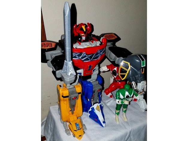 Power Rangers Megazord Power Sword by clemsonmedic 3d model