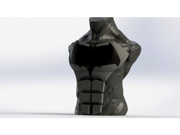 Justice League Batman Chest & abs by SentinelProps 3d model