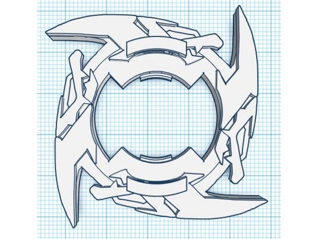 Beyblade Dragoon S Attack ring by Mcup2 3d model