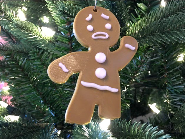Dual/Multi Material Gingerbread Man with No Legs by ucdmoo 3d model