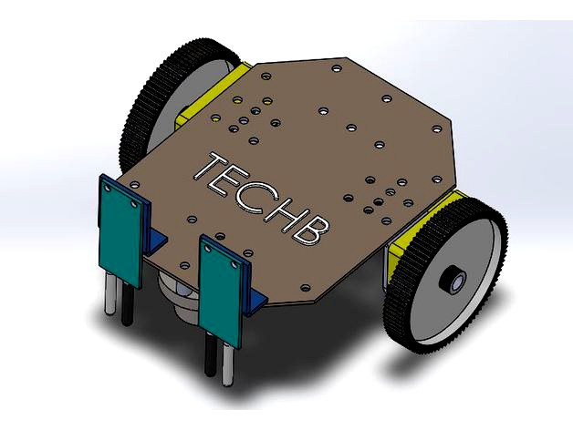 LINE_FOLLOWER_BOT by TECHB 3d model