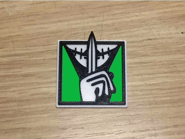Caveira Emblem Logo (Rainbow Six Siege) by manuelmasc 3d model