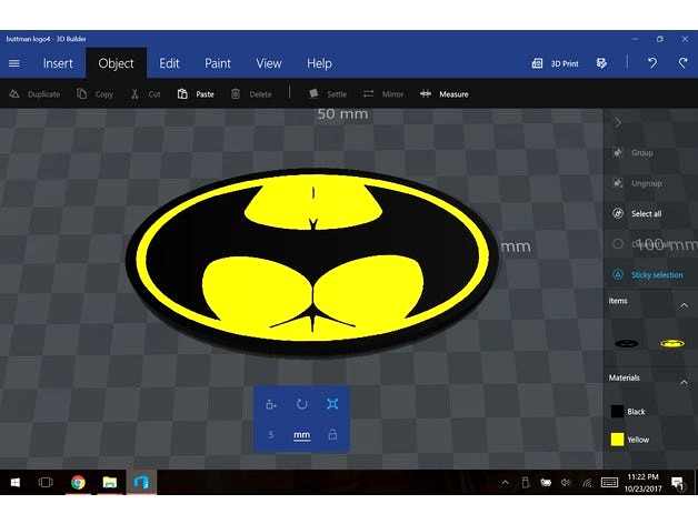Multi-Color Buttman logo by FallenHentaiAngel 3d model