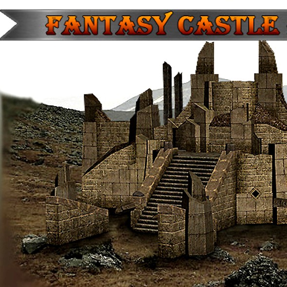 Fantasy Castle Ruins 3d model