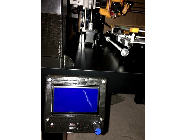 RepRap Discount Full Graphics LCD under desk mount by Mitsumaui 3d model